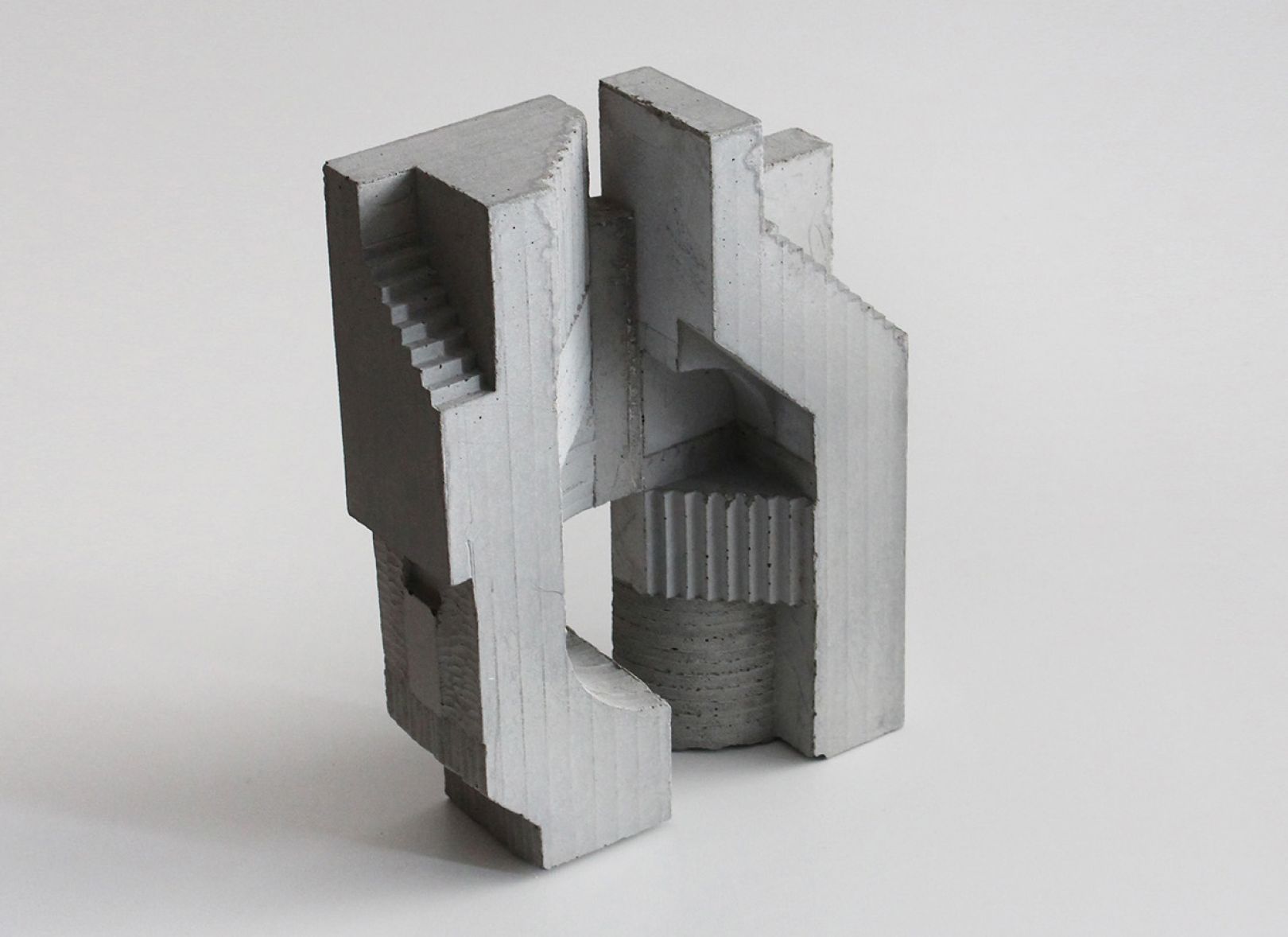 Concrete modular sculptures that create an optical illusion by David ...