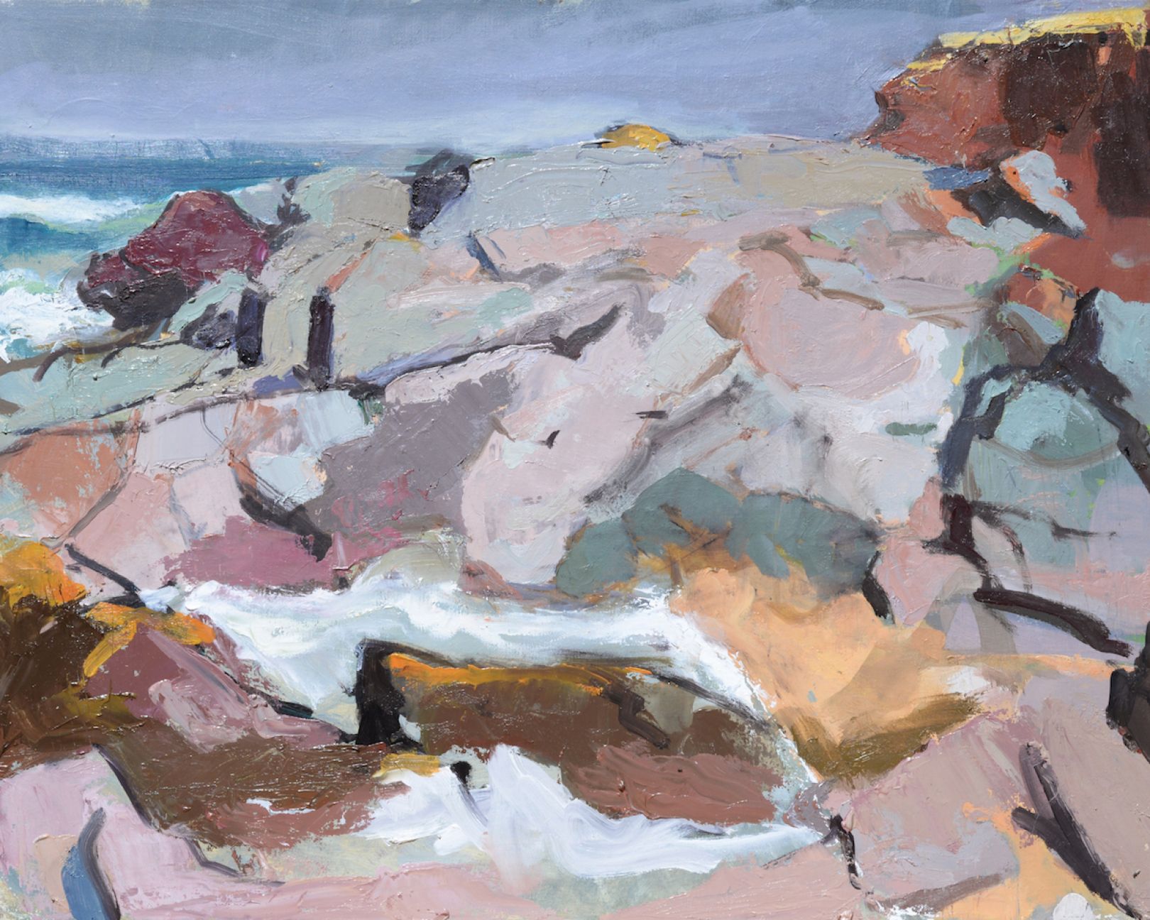 Caroline Romer's landscapes of the Devonshire coastline, both feisty ...