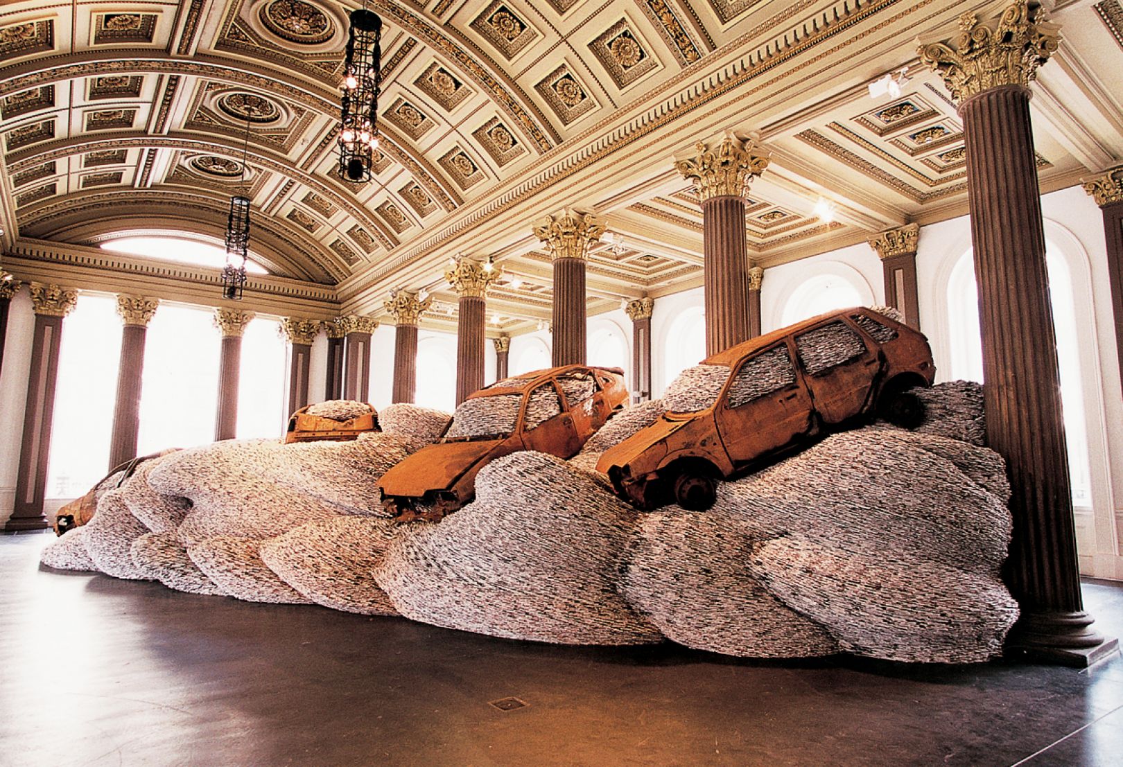 Gargantuan sculptures by David Mach, bafflingly made of only paper and ...