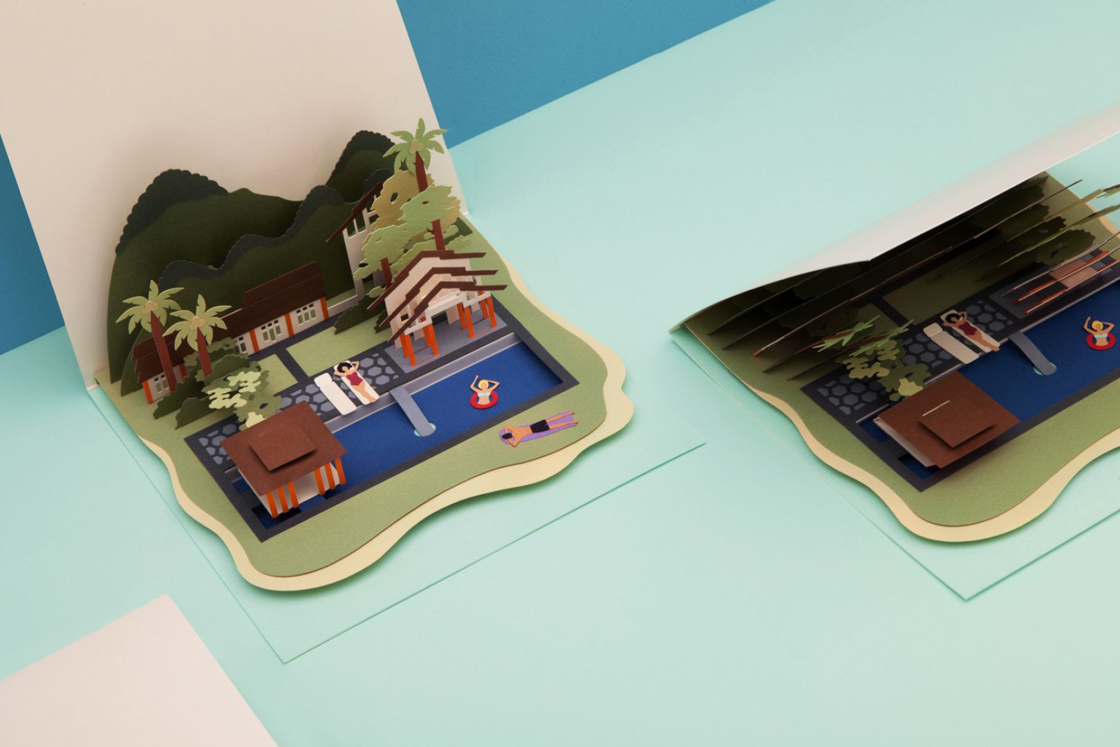 Thailand beach scene made of paper will help you cling on to the last ...