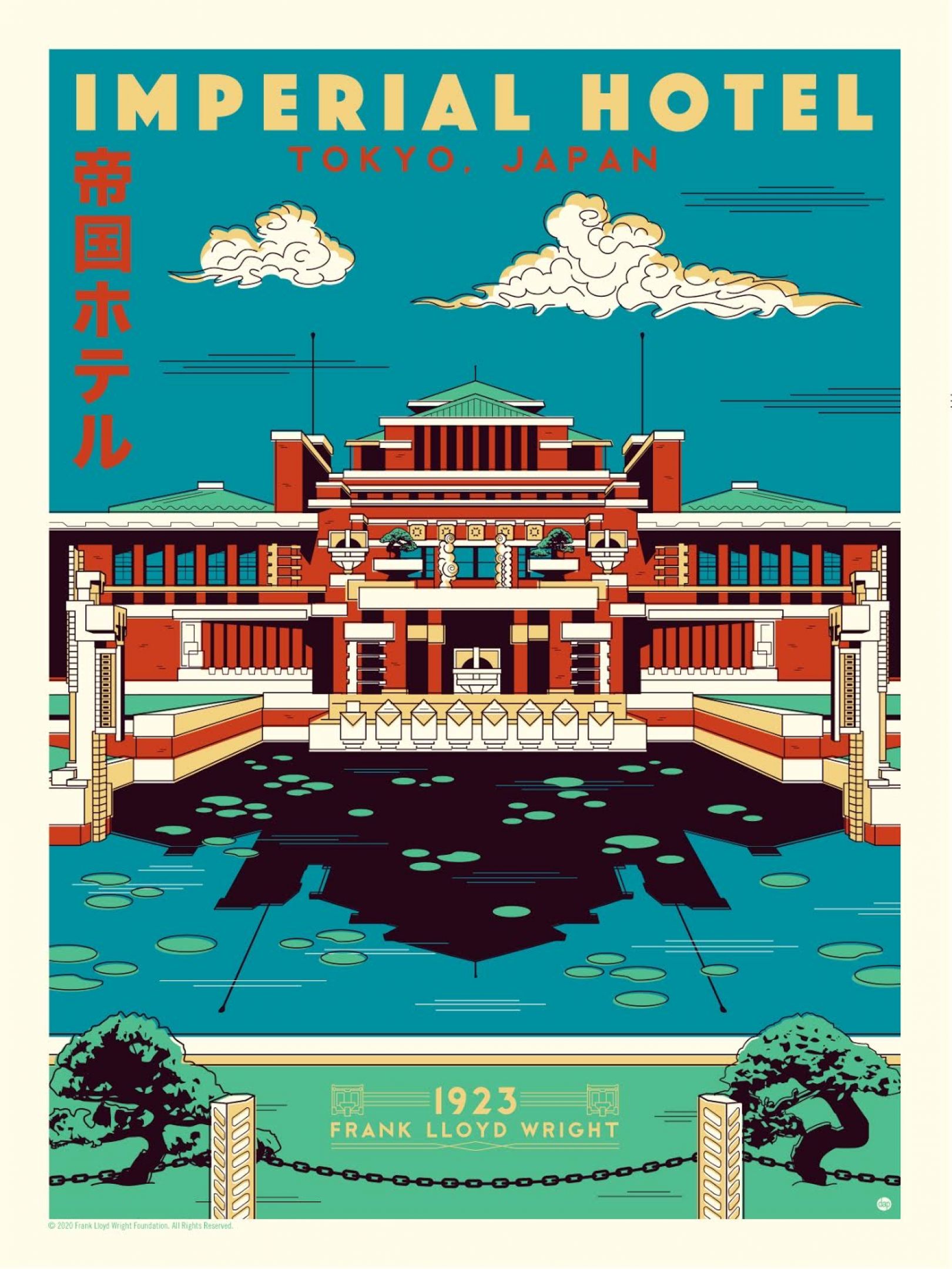 1930s-inspired travel posters that pay tribute to Frank Lloyd Wright's ...