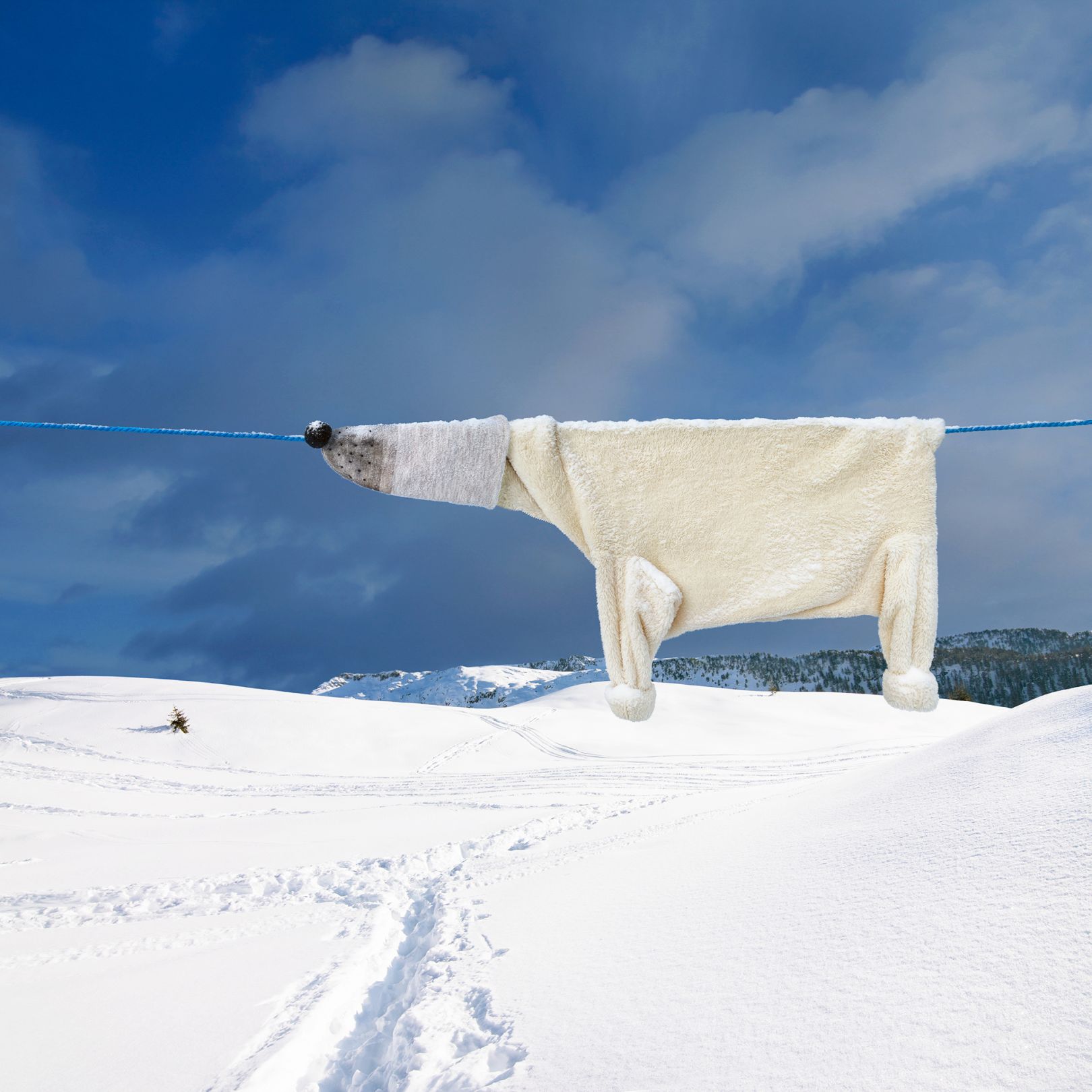 Photographs by Helga Stentzel of clothes on a washing line transformed ...