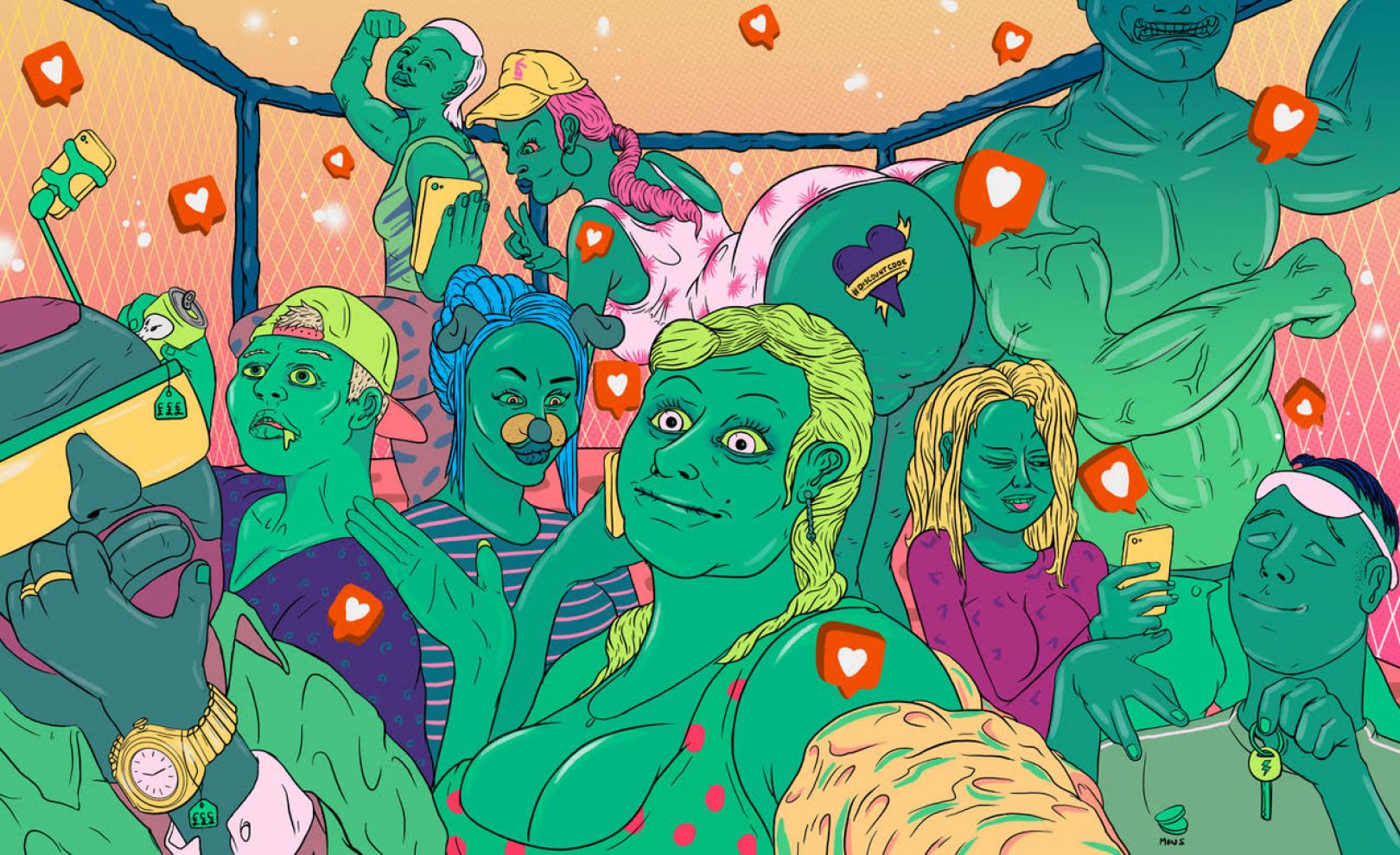 Appealingly grotesque illustrations by Mike Hughes heavily influenced ...