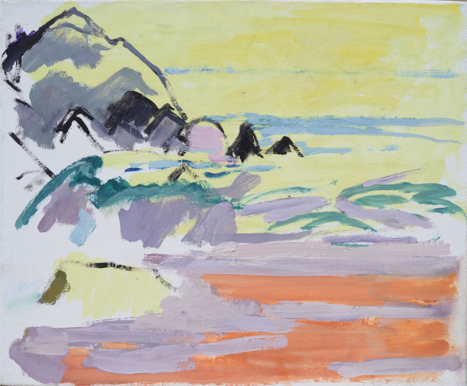 Caroline Romer's landscapes of the Devonshire coastline, both feisty ...