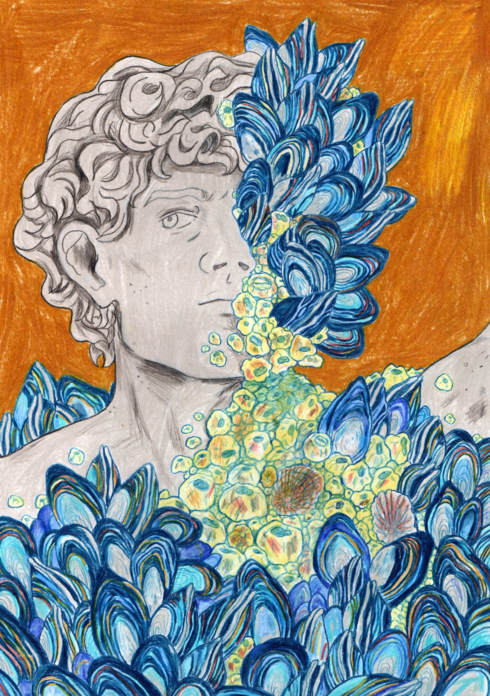 Hannah Lock draws hard with pencils and pastels to create vibrant ...