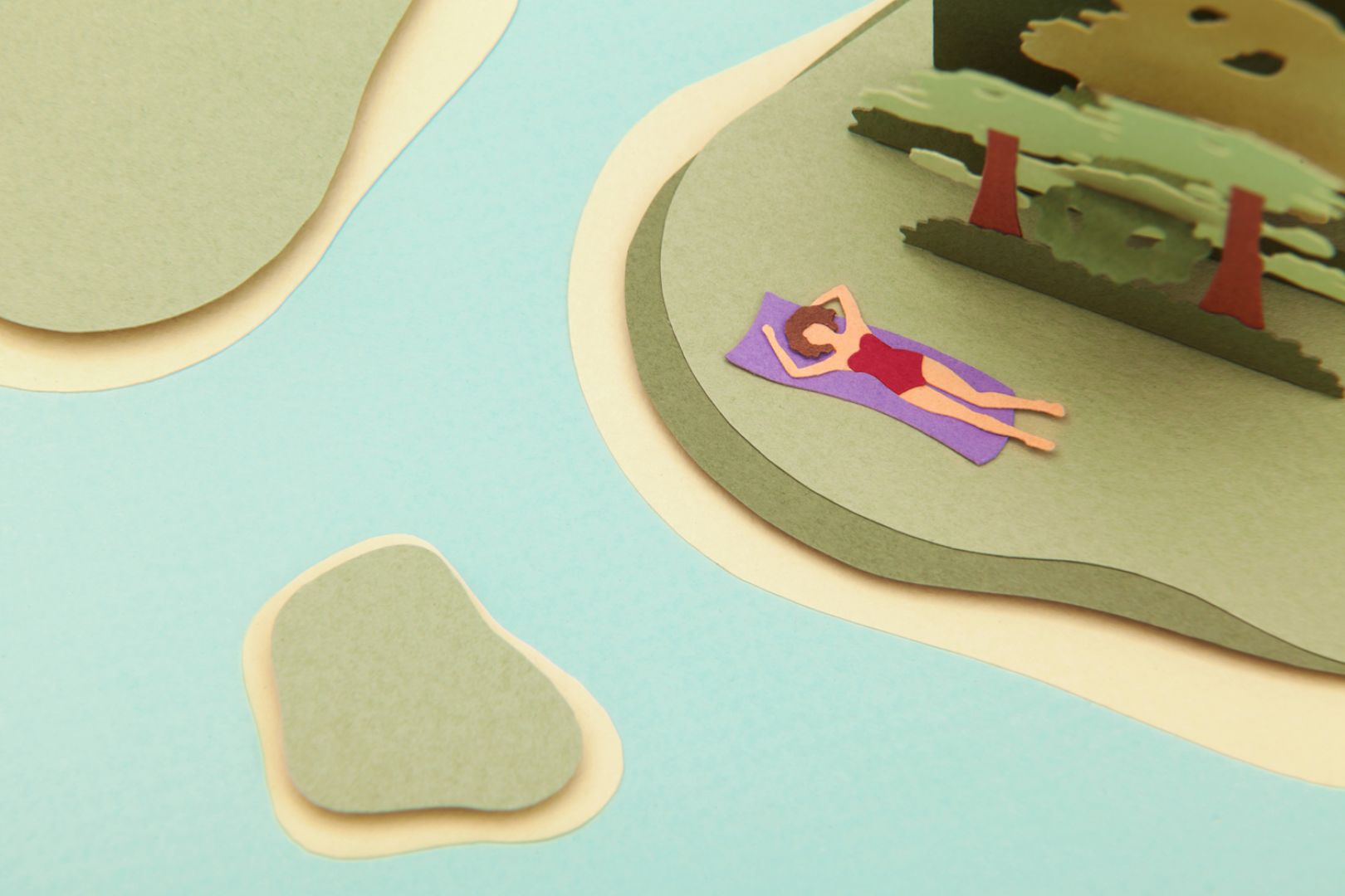 Thailand beach scene made of paper will help you cling on to the last ...