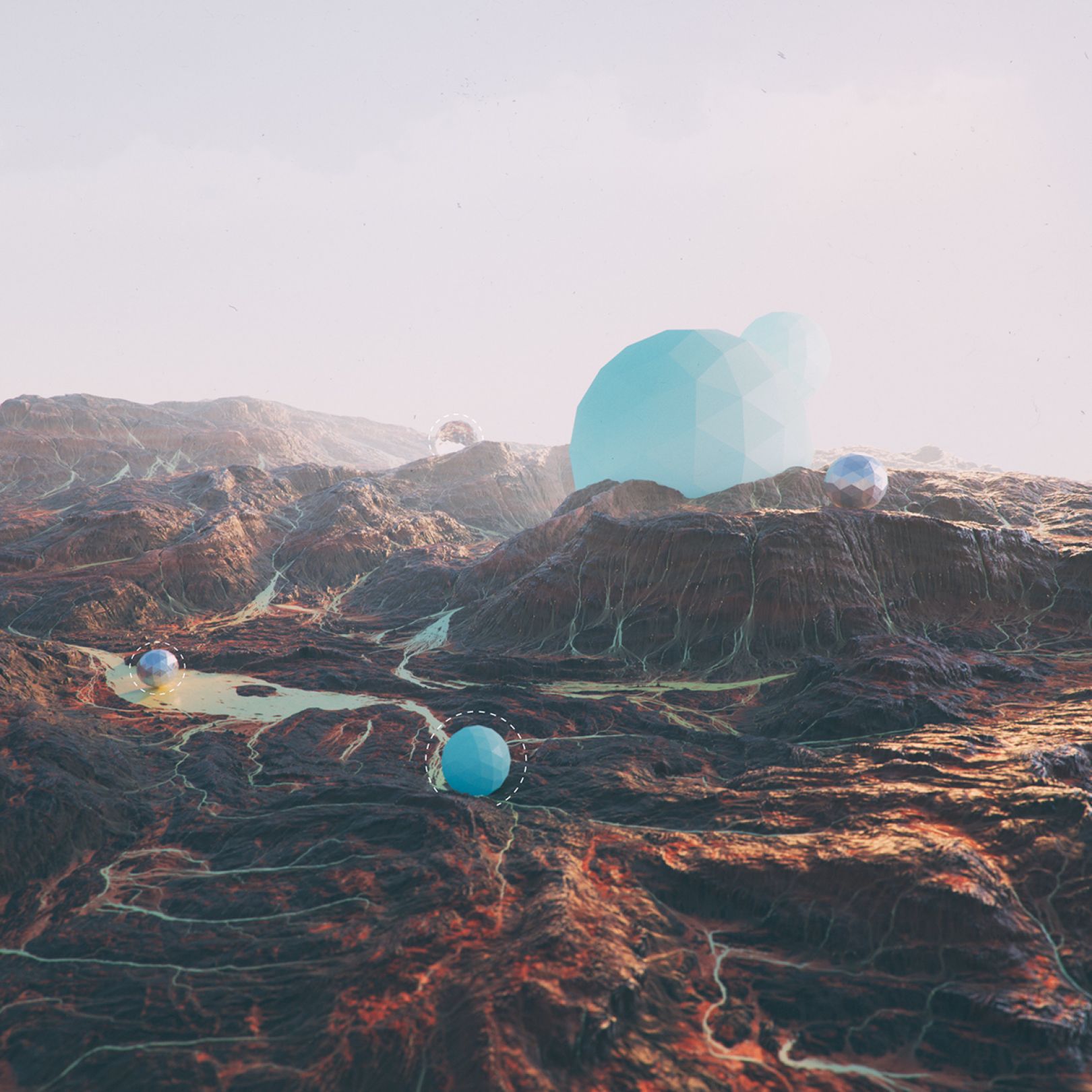 Filip Hodas' digital renderings conjure surreal landscapes in candy ...