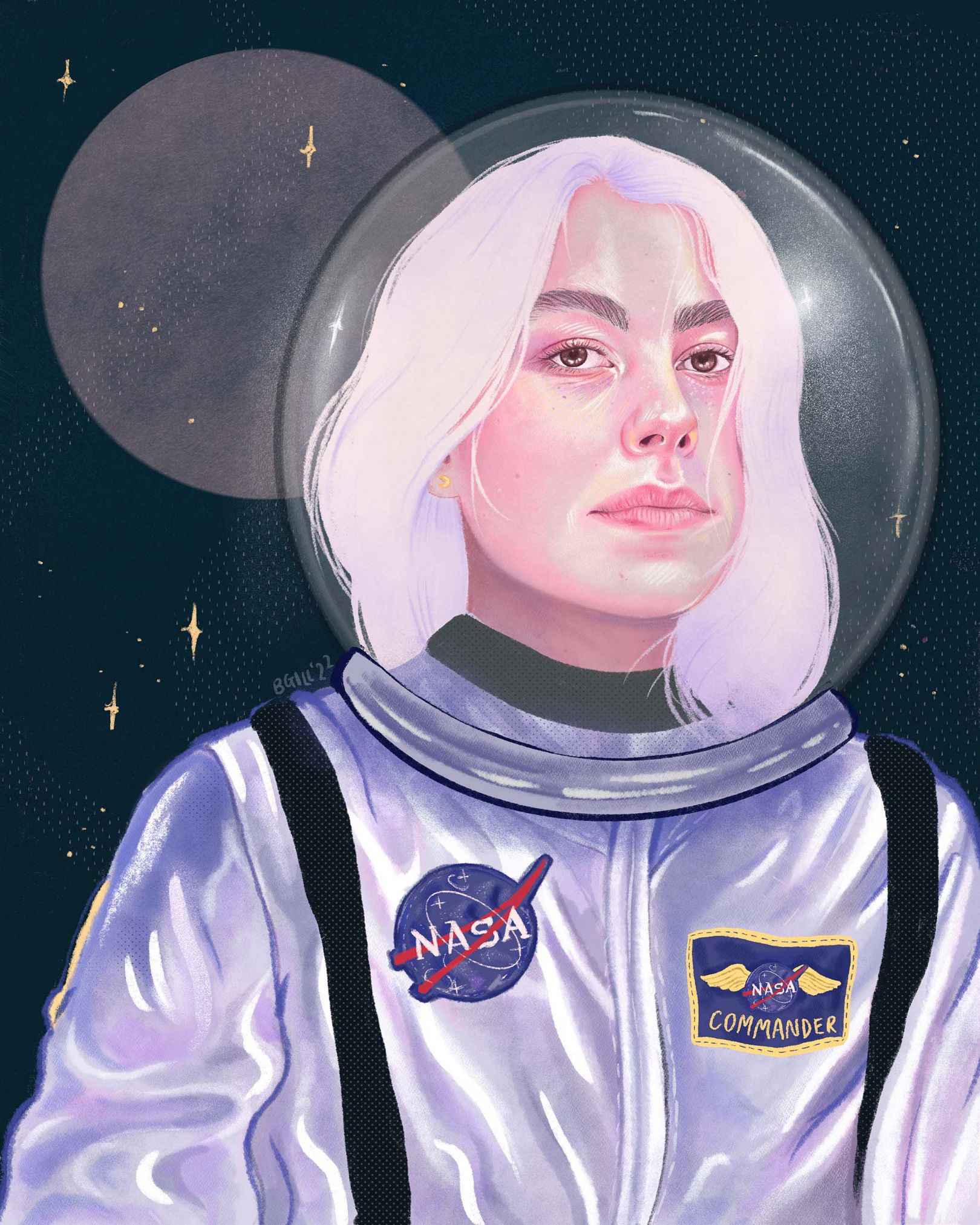 Portrait illustrations by Becki Gill burst with pop culture, music and ...
