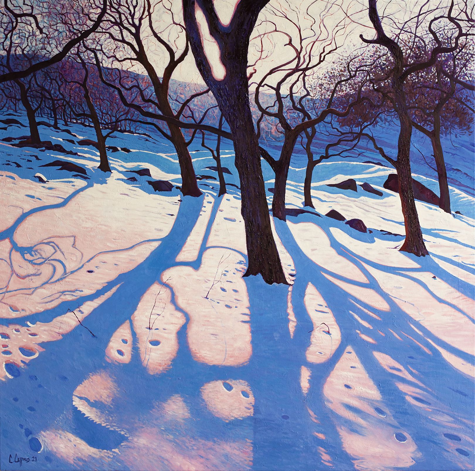 Chris Cyprus' dream-like treescape paintings have been twenty years in ...
