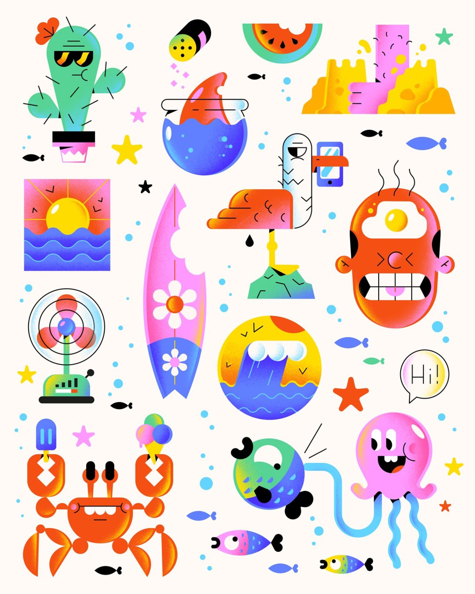 Enisaurus simplifies reality in his satisfyingly geometric artwork and ...