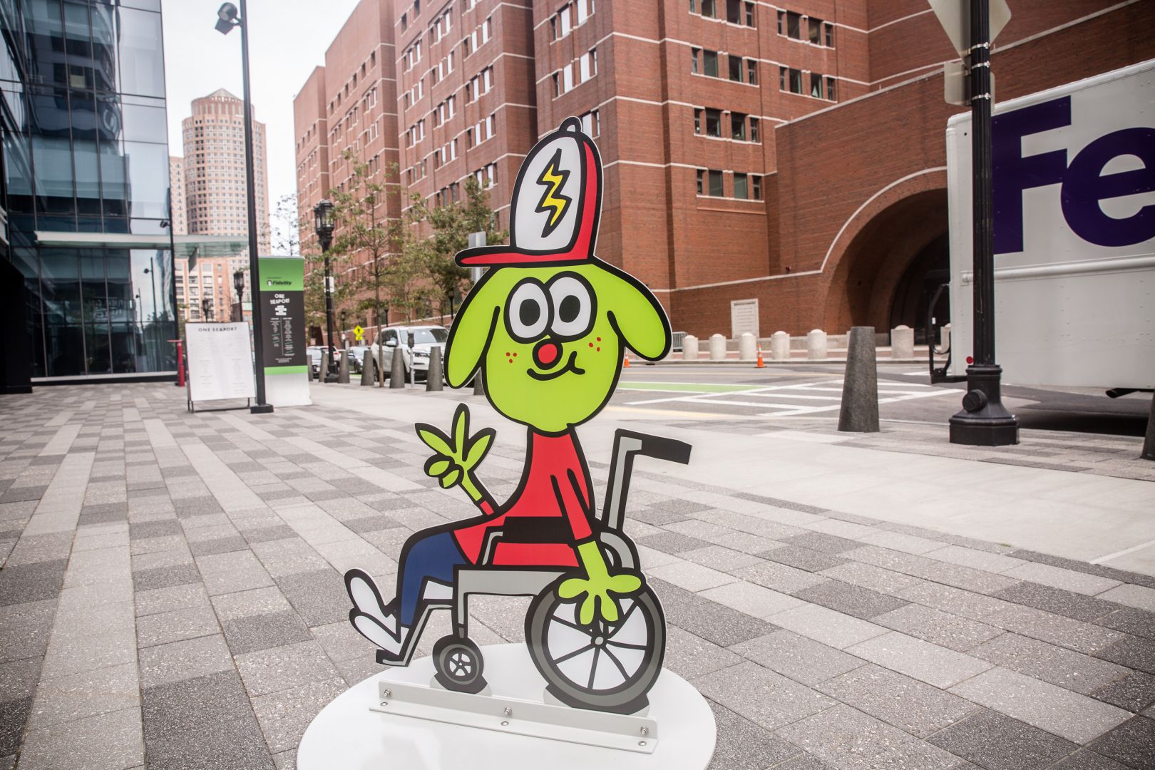 Famous doodler Jon Burgerman cheers up Boston with a fun installation ...