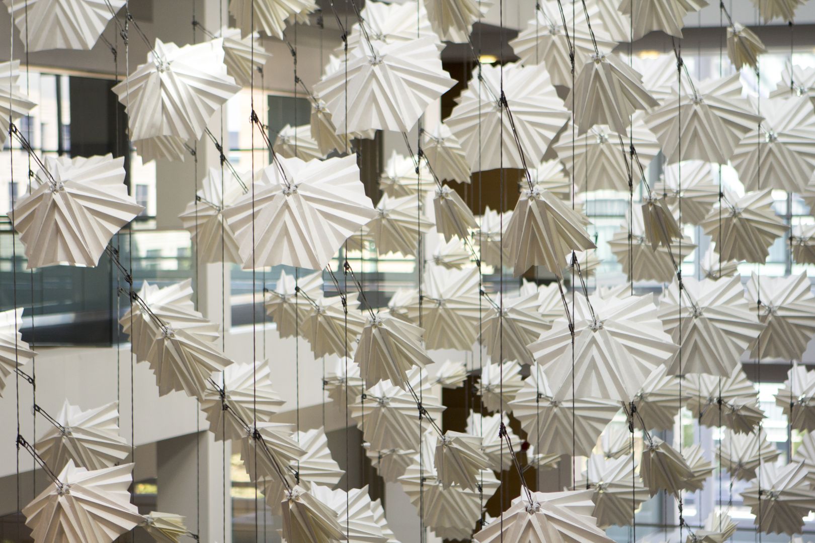 Mesmerising kinetic sculpture that mimics the movement of a flock of ...